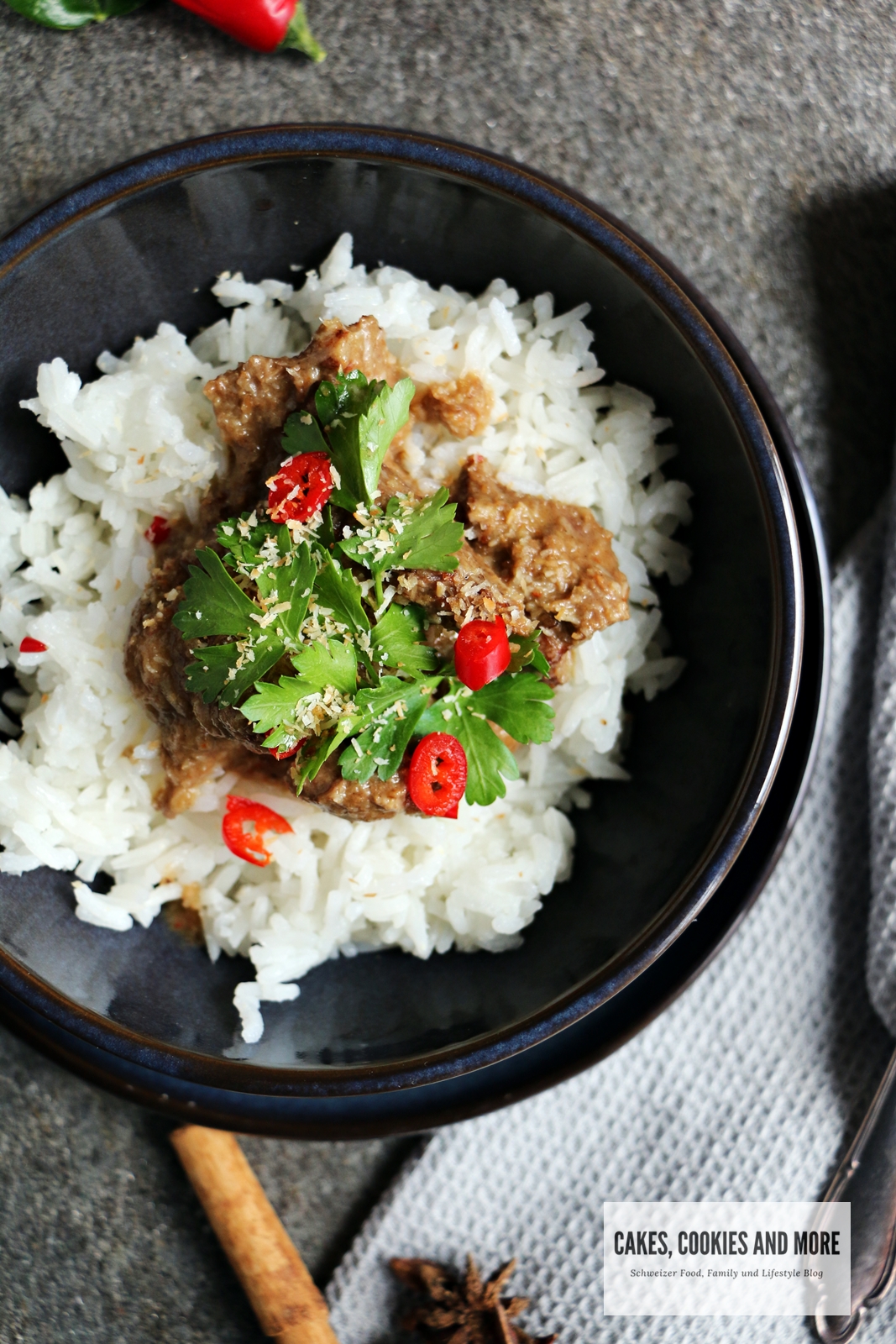 Rendang - Indonesisches Rindercurry - Cakes, Cookies and more